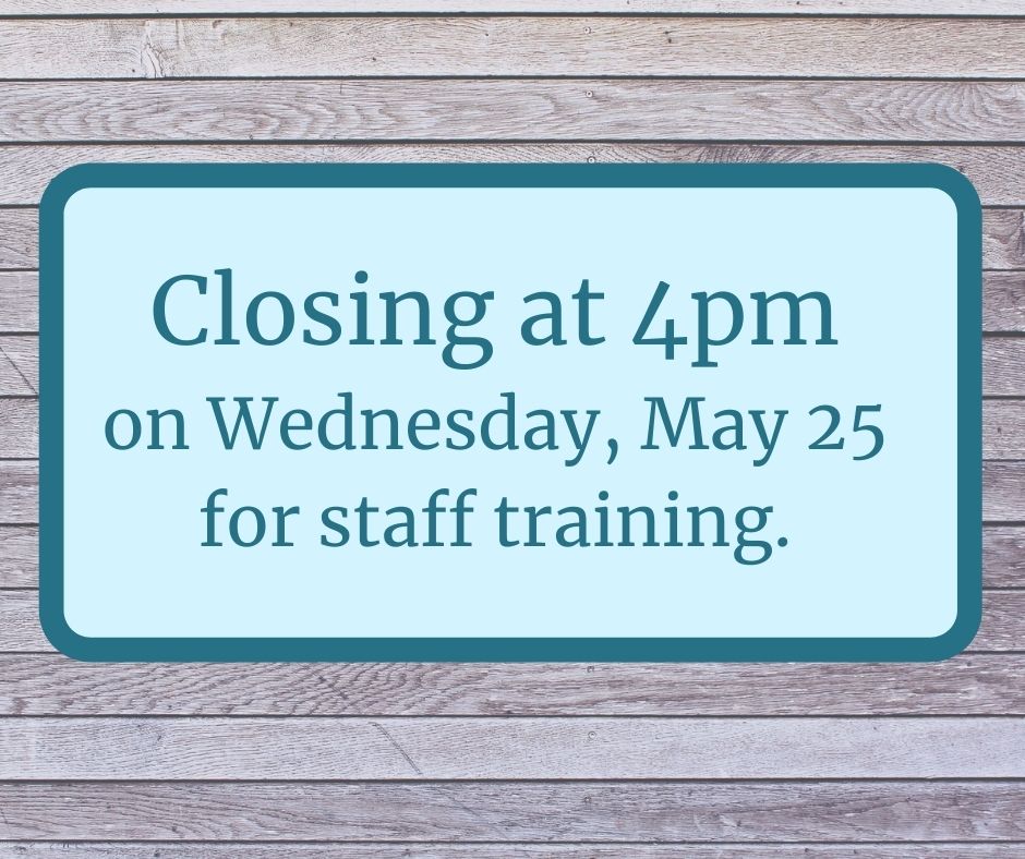 Closing at 4pm | Reedsburg Public Library Closing at 4pm | Reedsburg Public Library